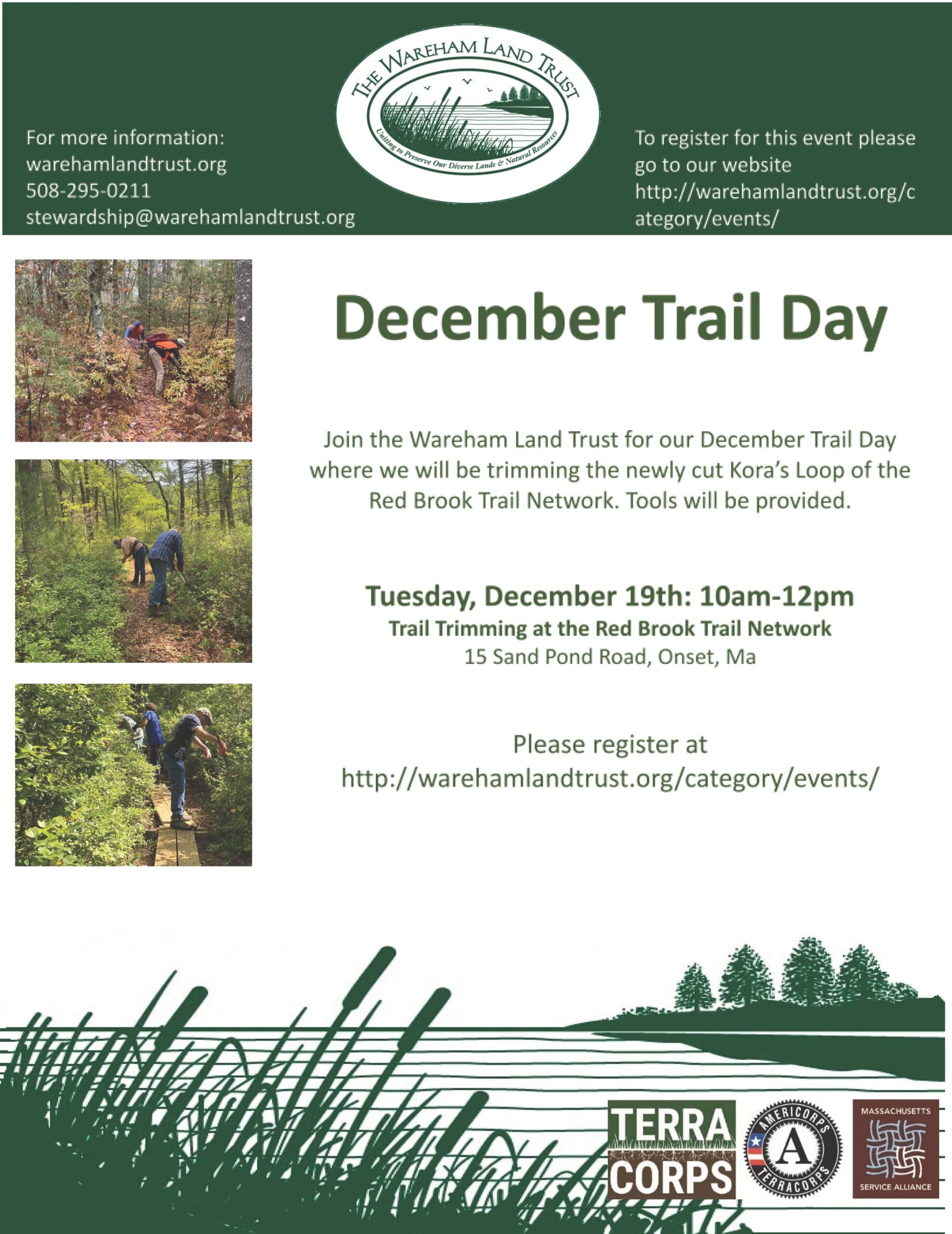 December Trail Day – Wareham Land Trust